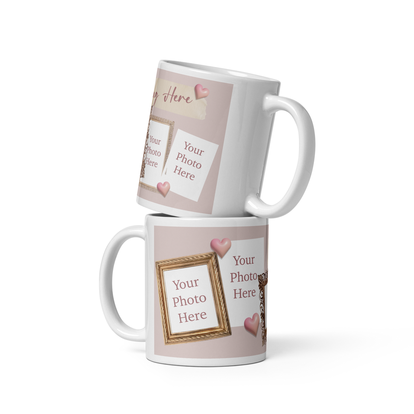 Personalised Pink Photo Mug – Scruffy Little Cat