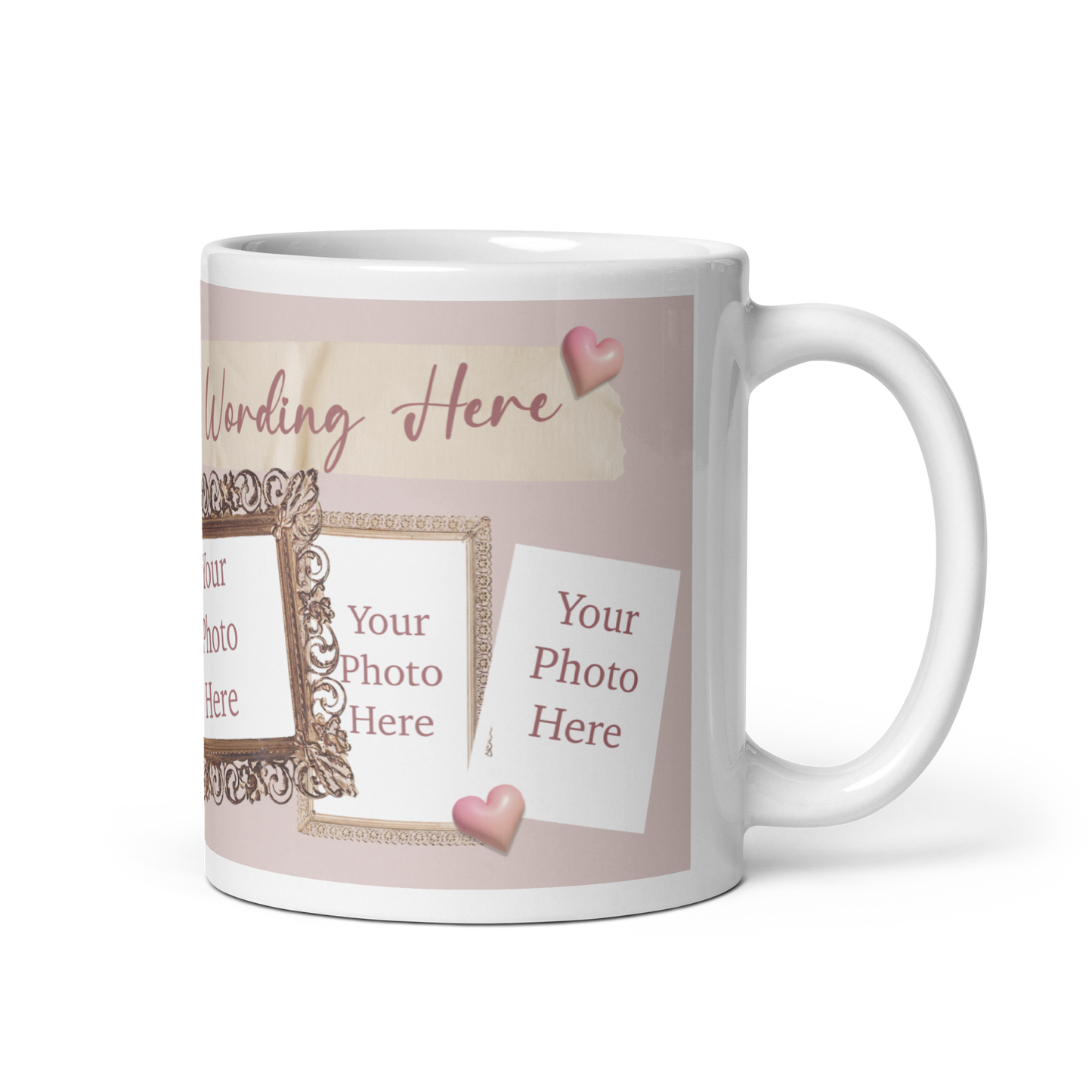 Personalised Pink Photo Mug – Scruffy Little Cat